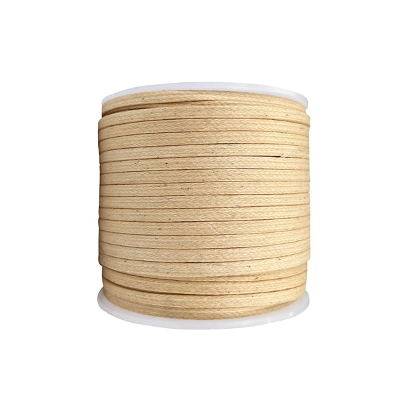 3mm Waxed Cotton Flat Cord - Natural (By the Yard) – Sewing Supply Depot