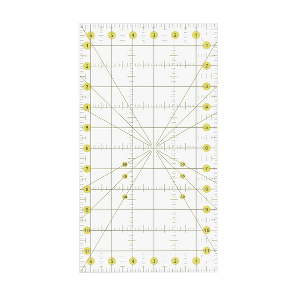12" x 6.5" Clear Quilting Grid Ruler – Sewing Supply Depot