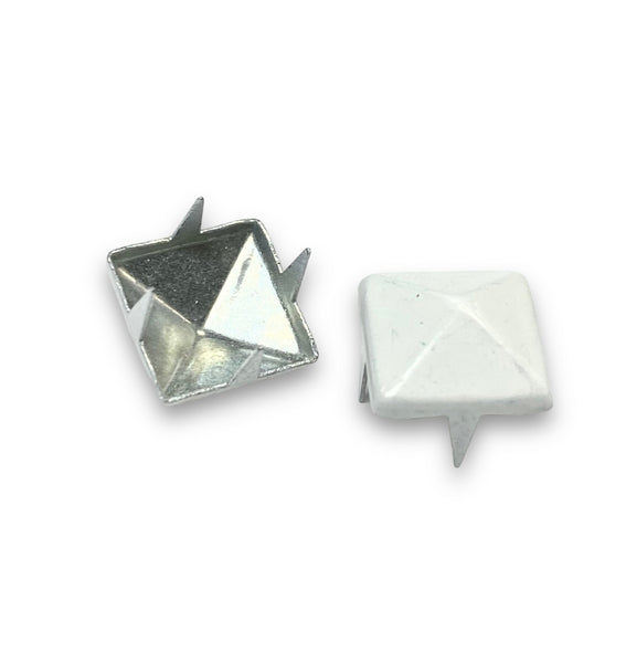 3/8" White Pyramid Studs (50-pack) – Sewing Supply Depot