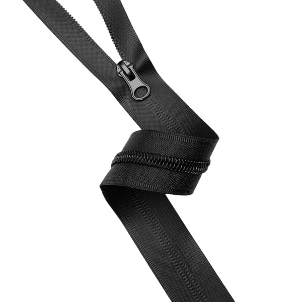 #5 Waterproof Coil Zipper - Matte Black (By the Yard) – Sewing Supply Depot