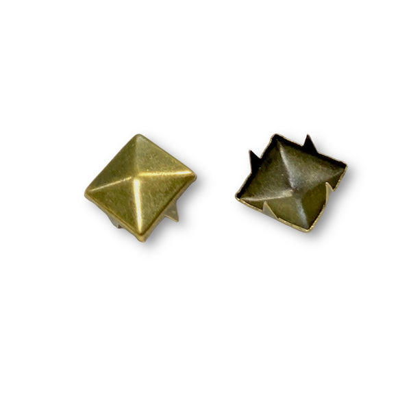 3/8" Antique Brass Pyramid Studs (50-pack) – Sewing Supply Depot