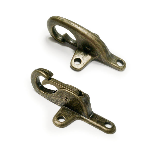 Nautical / Fireman Clasp in Dark Antique Brass (No D-Ring) – Sewing ...