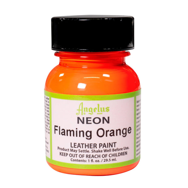 ANGELUS Leather Paint 1oz - Neon Flaming Orange – Sewing Supply Depot