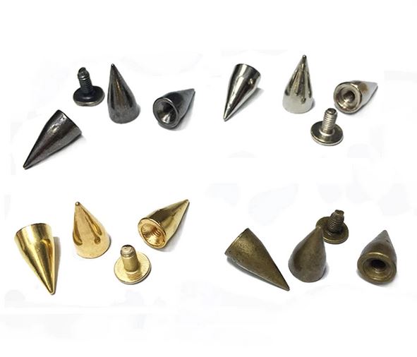 9/16" (14mm x 7mm) Screwback Spikes (10-pack) – Sewing Supply Depot