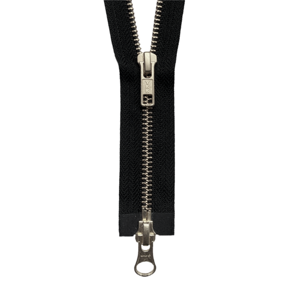 YKK #5 Nickel Two-Way Open End Zipper - Black – Sewing Supply Depot